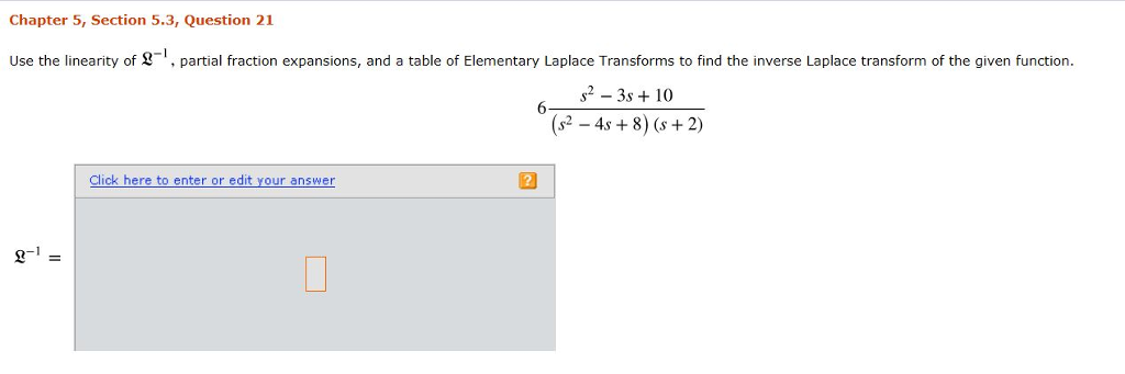 Solved Use the linearity of partial fraction expansions, | Chegg.com