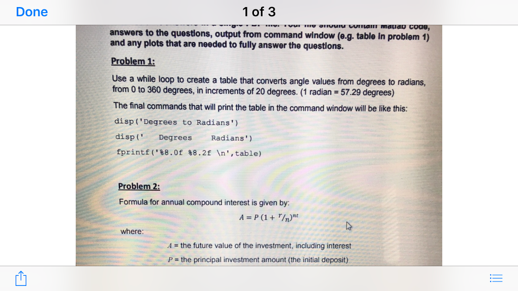 Solved Use a while loop to create a table that converts | Chegg.com