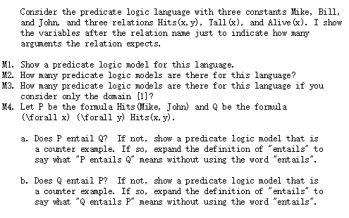 Solved Consider the predicate logic language with three | Chegg.com