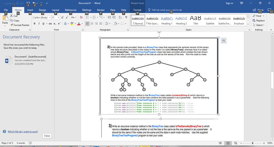 Solved Picture Tools File Home Format Tell me what you ant | Chegg.com