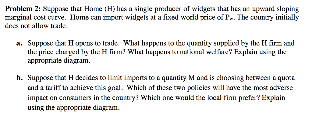Solved Problem 2: Suppose that Home (H) has a single | Chegg.com