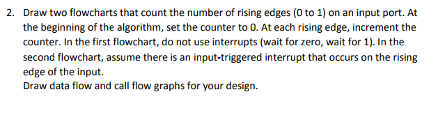 Solved Draw two flowcharts that count the number of rising | Chegg.com