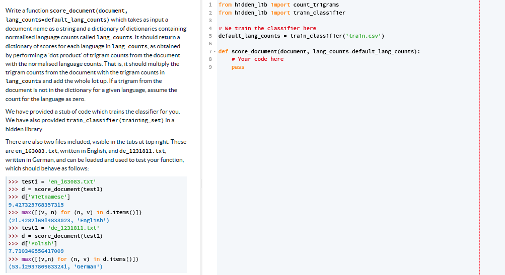 Solved 1 from h1dden_11b 1mport count trigrams 2 from | Chegg.com