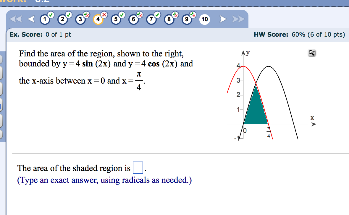 Solved: Find The Area Of The Region, Shown To The Right, B... | Chegg.com