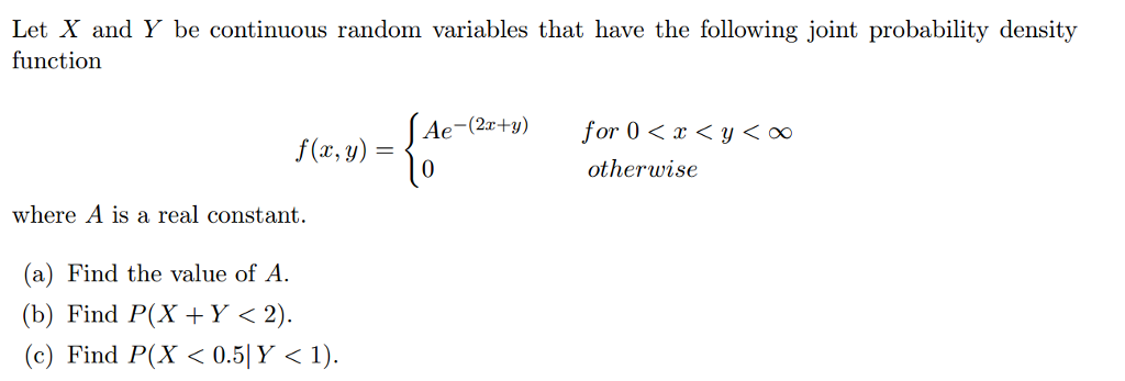 Solved Let X And Y Be Continuous Random Variables That Have
