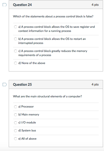 Solved D Question 24 4 pts Which of the statements about a | Chegg.com