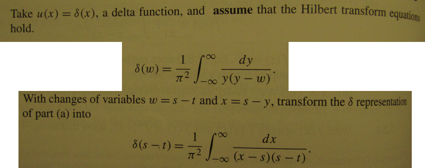 Take u(x) = delta (x), a delta function, and assume | Chegg.com