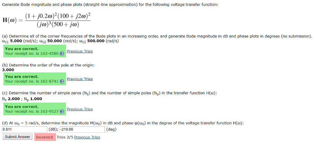 Solved Generate Bode magnitude and phase plots | Chegg.com