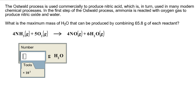 Solved The Ostwald process ?s used commercially to produce | Chegg.com
