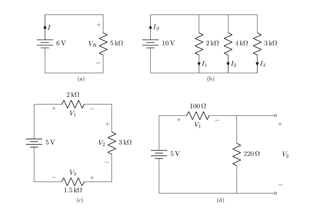 Solved Question: using kirchoffs and ohms laws calculate | Chegg.com
