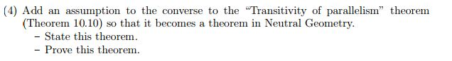 Solved Add an assumption to the converse to the transitivity | Chegg.com