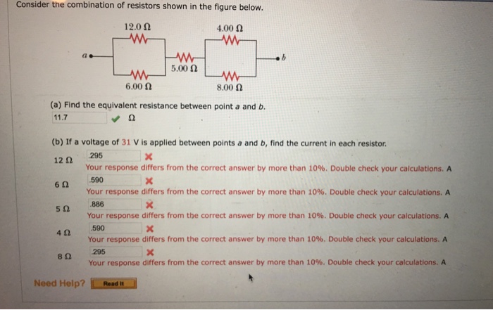 Solved Consider the combination of resistors shown in the | Chegg.com