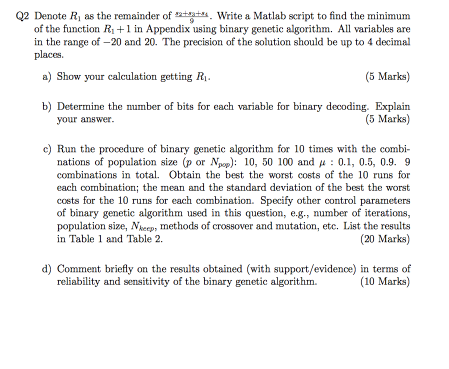Q2 Denote R1 as the remainder of 2*4. Write a Matlab | Chegg.com