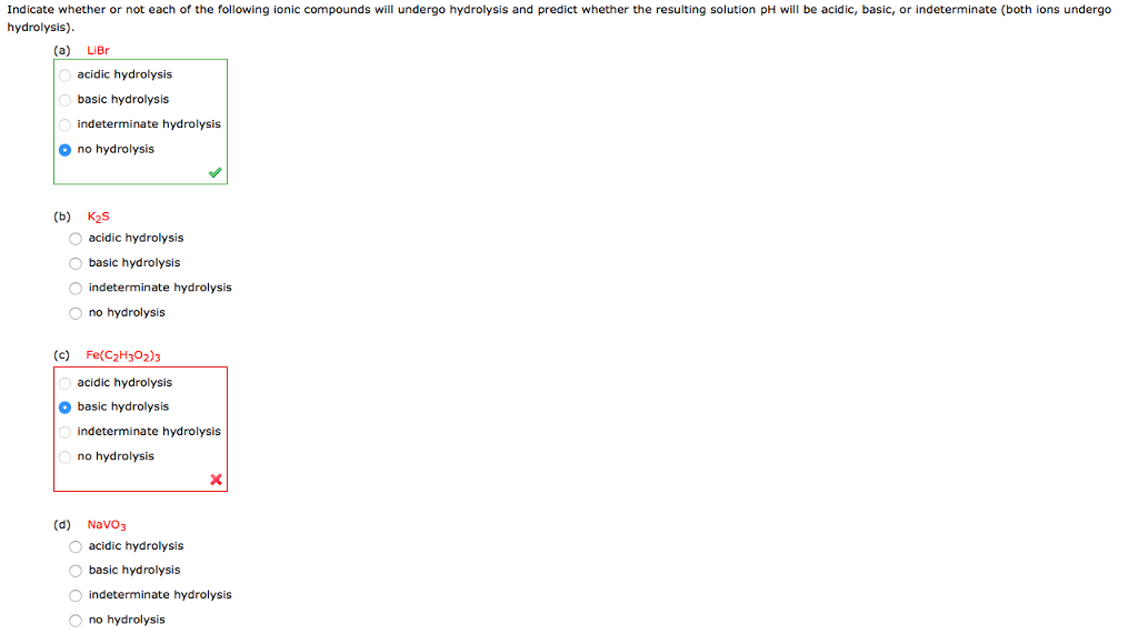 Solved Indicate whether or not each of the following ionic | Chegg.com