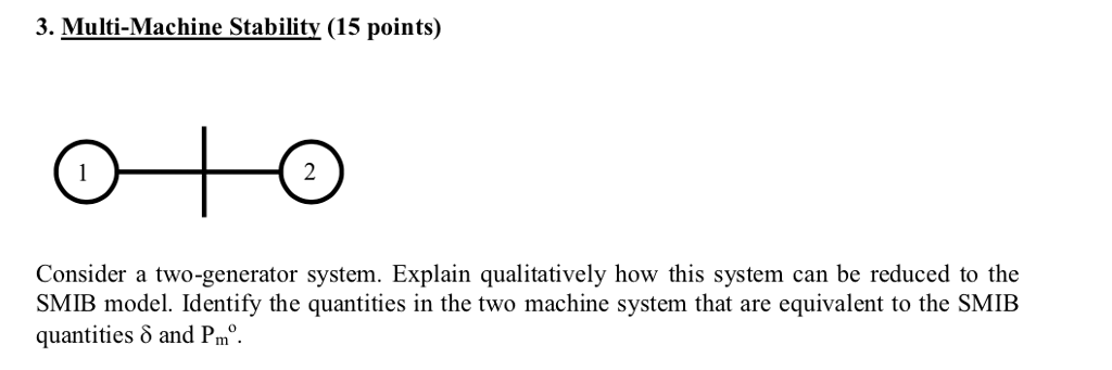 Solved 3. Multi-Machine Stabilitv (15 points) Consider a | Chegg.com