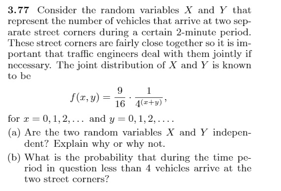 Solved Consider The Random Variables X And Y That Represent