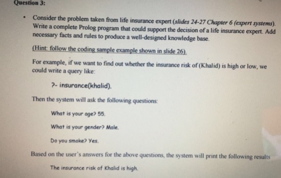 Solved Consider the problem taken from life insurance expert | Chegg.com