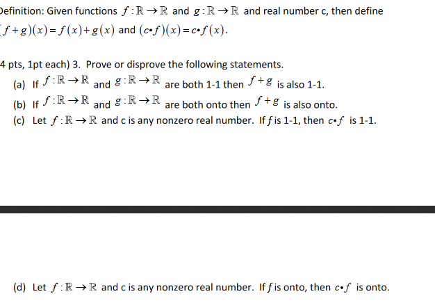 Solved Given functions f: R rightarrow R and g: R rightarrow | Chegg.com