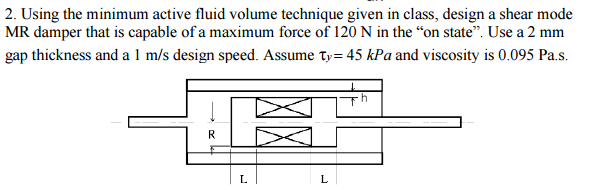 Solved Using the minimum active fluid volume technique given | Chegg.com