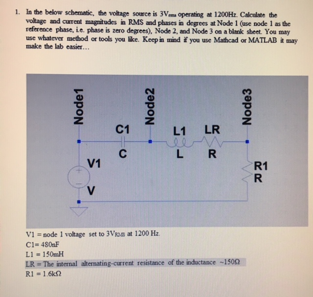Solved 1. In the below schematic, the voltage source is 30 | Chegg.com