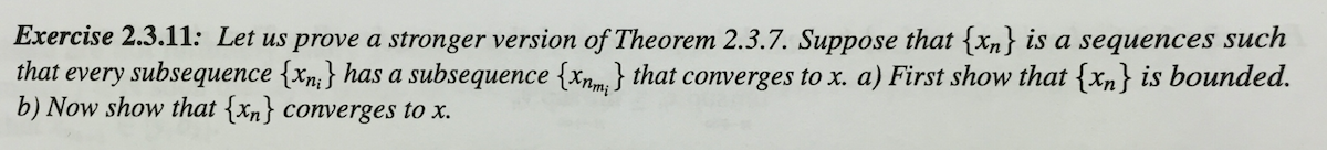 Solved Suppose that {xn} is a sequences such that every | Chegg.com