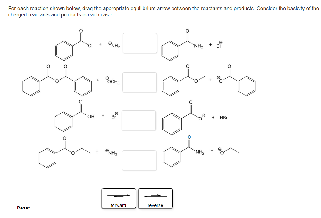 Solved For each reaction shown below, drag the appropriate | Chegg.com