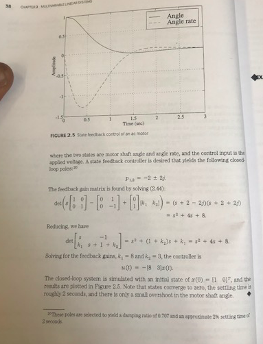 Solved Design the state feedback controller for Example 2.9 | Chegg.com