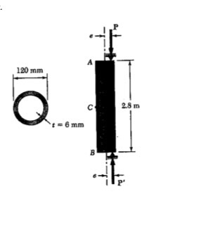 Solved A brass pipe having the cross section shown has an | Chegg.com