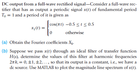 Solved DC output from a full-wave rectified signal-Consider | Chegg.com