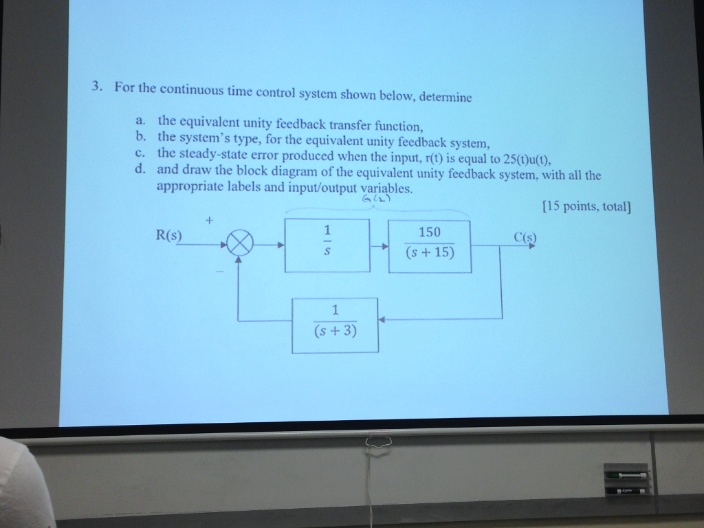 Solved 3. For the continuous time control system shown | Chegg.com