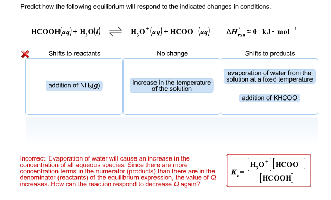 Solved Predict how the following equilibrium will respond to | Chegg.com
