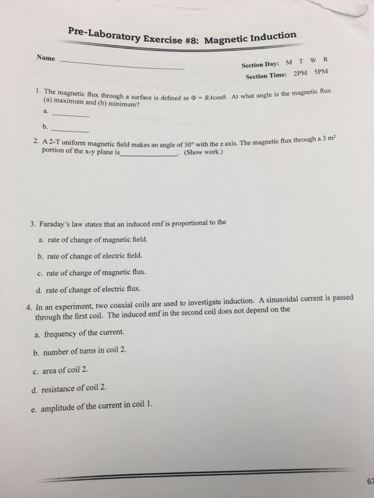 Solved: The Magnetic Flux Through A Surface Is Defined As ... | Chegg.com