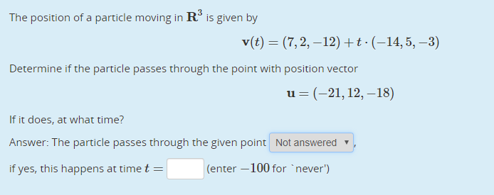 Solved The position of a particle moving in R3 is given by | Chegg.com
