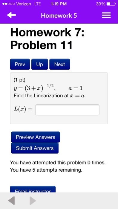 Solved y = (3 + x)^-1/2, a = 1 Find the Linearization at x | Chegg.com