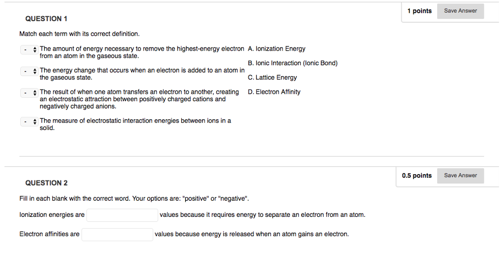 Solved Match each term with its correct definition. The | Chegg.com