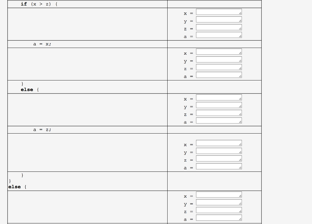 Solved 1 For The Following Program Segment Fill In The 