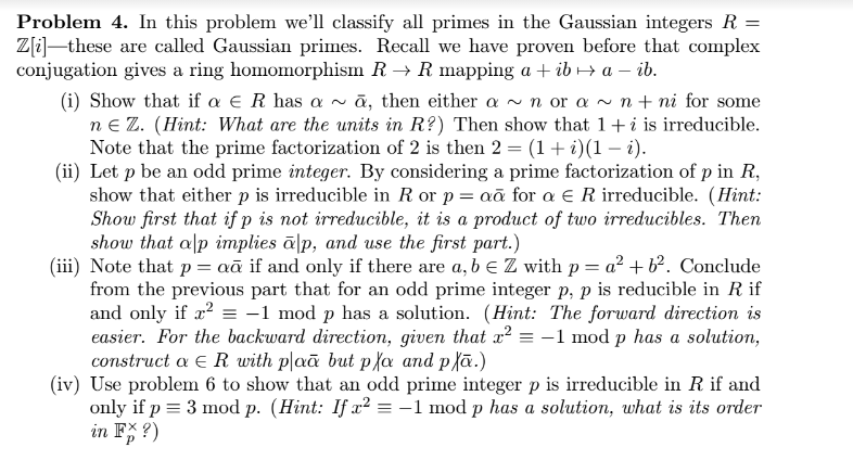 Solved In this problem we'll classify all primes in the | Chegg.com