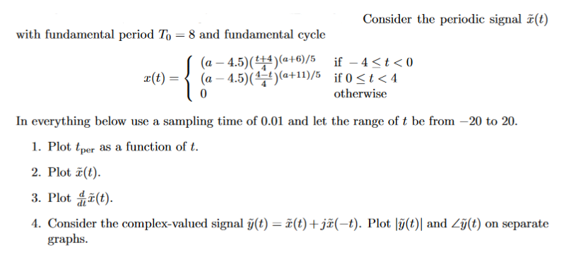 Solved With fundamental period T_0 = 8 and fundamental cycle | Chegg.com
