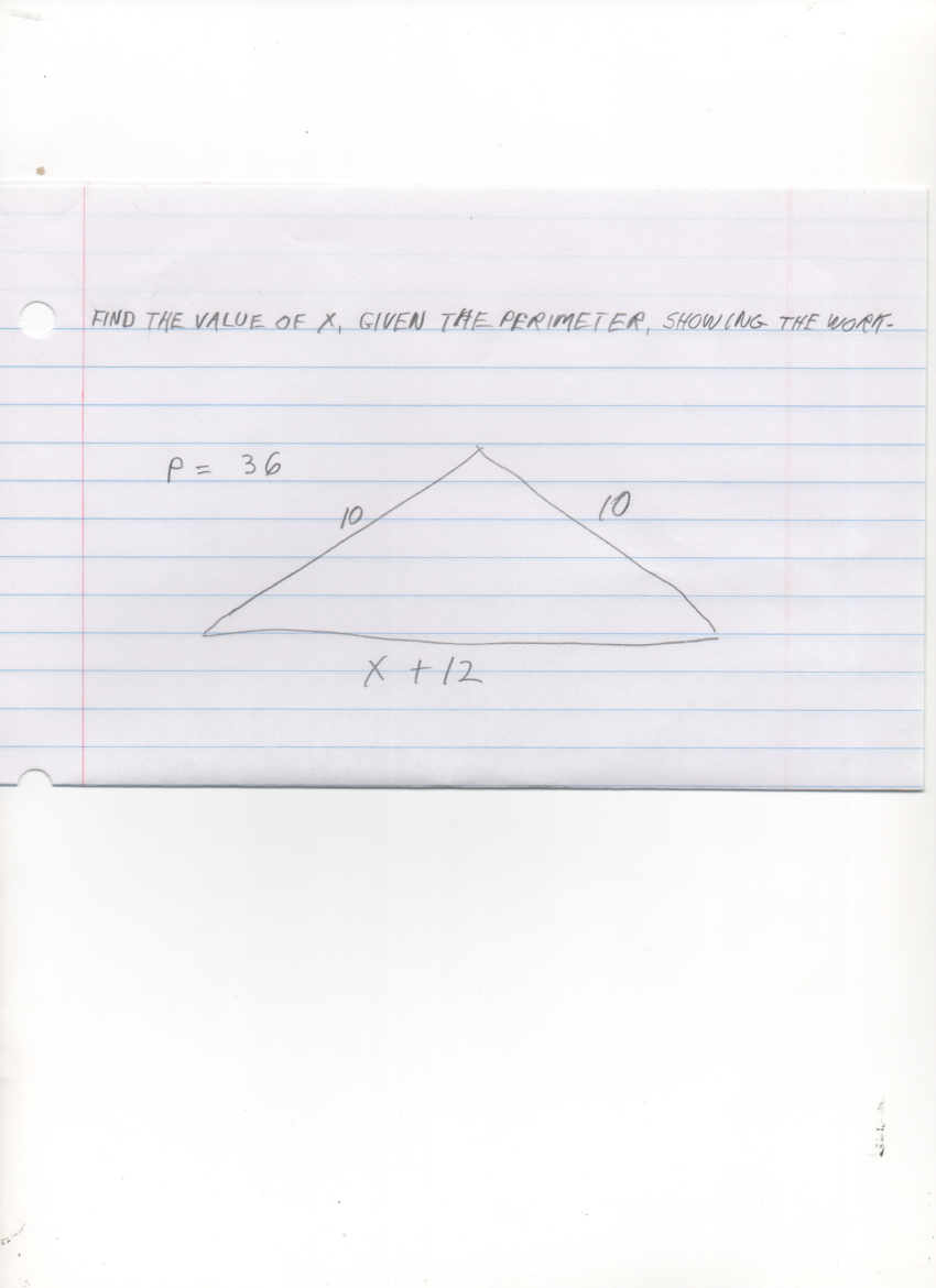 Solved FIND THE VALUE OF X, GIVEN THE PERIMETER, SHOWING THE | Chegg.com