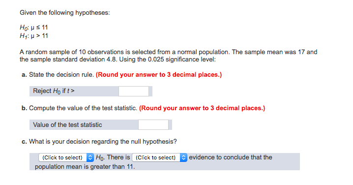 Solved Given the following hypotheses: H_0: mu | Chegg.com