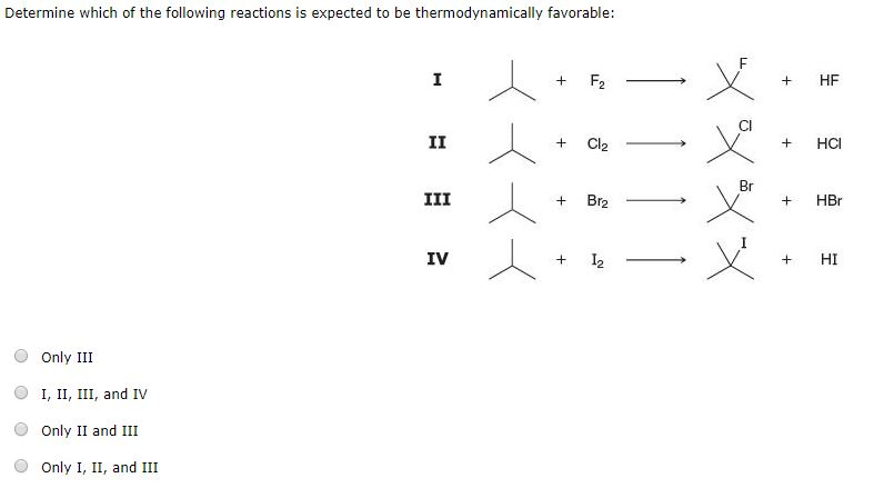 Solved Determine which of the following reactions is | Chegg.com