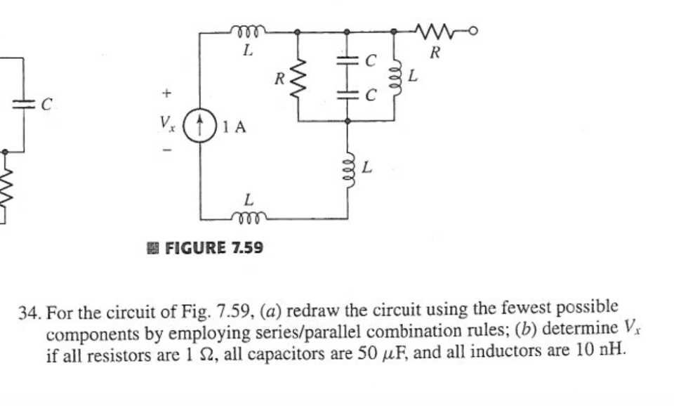 Solved ーC FIGURE 7.59 34. For the circuit of Fig. 7.59, | Chegg.com
