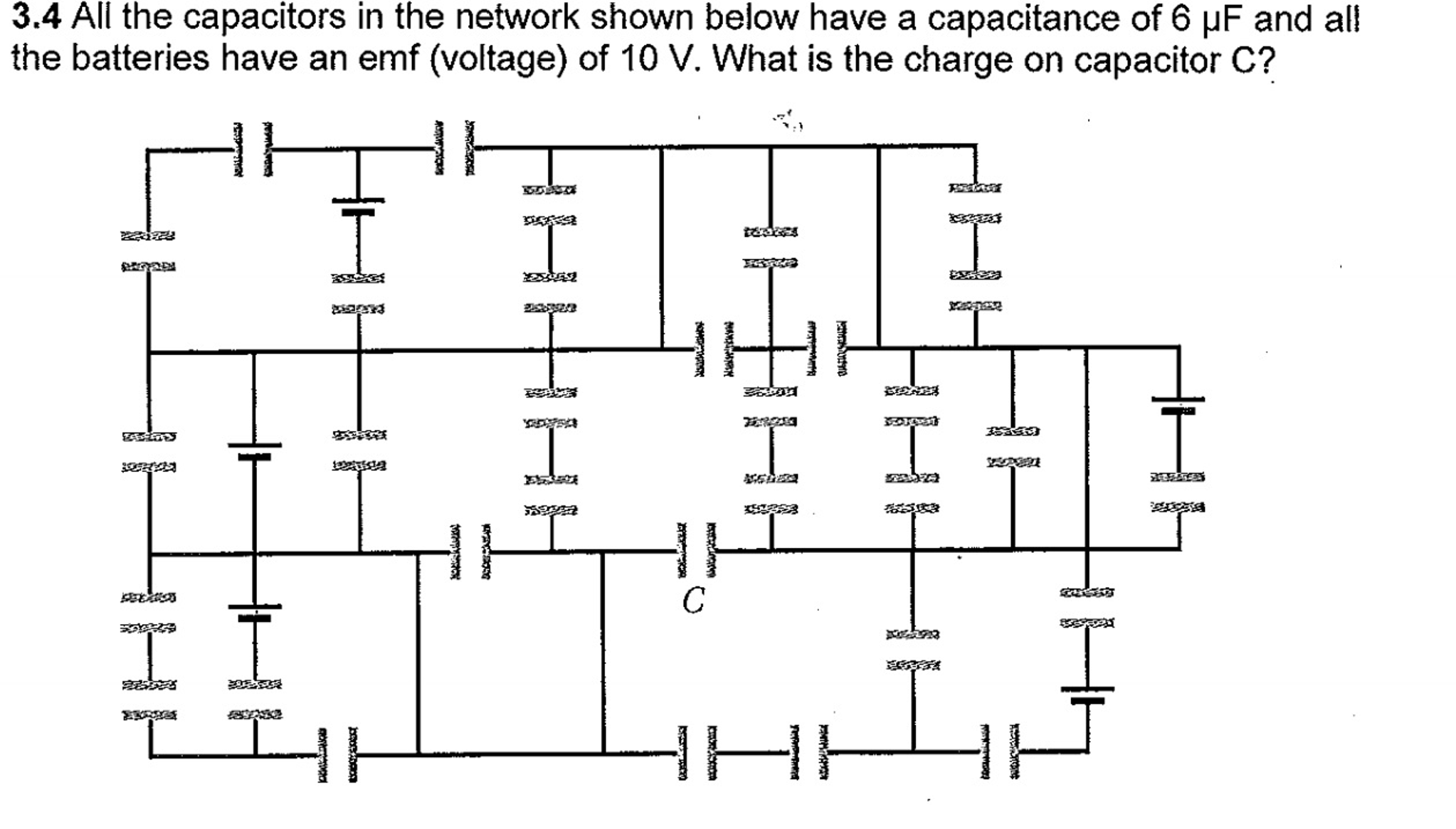 Solved All the capacitors in the network shown below have a | Chegg.com