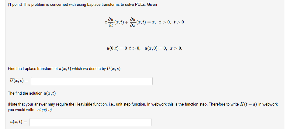 Solved (1 point) This problem is concerned with using | Chegg.com Solved (1 point) This problem is concerned with using | Chegg.com