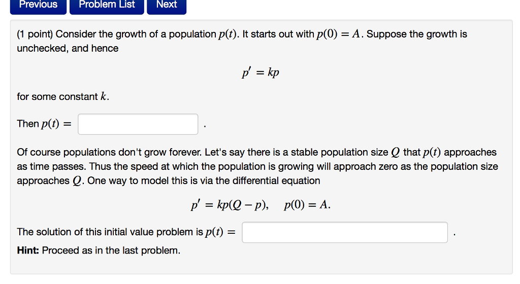 Solved PreviouS Problem List Next 1 point) Consider the | Chegg.com