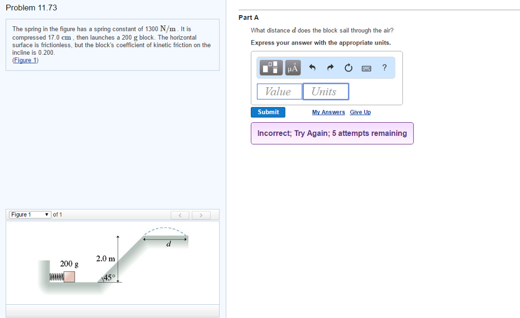 Solved The spring in the figure has a spring constant of | Chegg.com