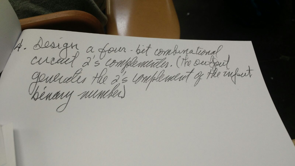 Solved Design A Four Bit Combinational Circuit 2s