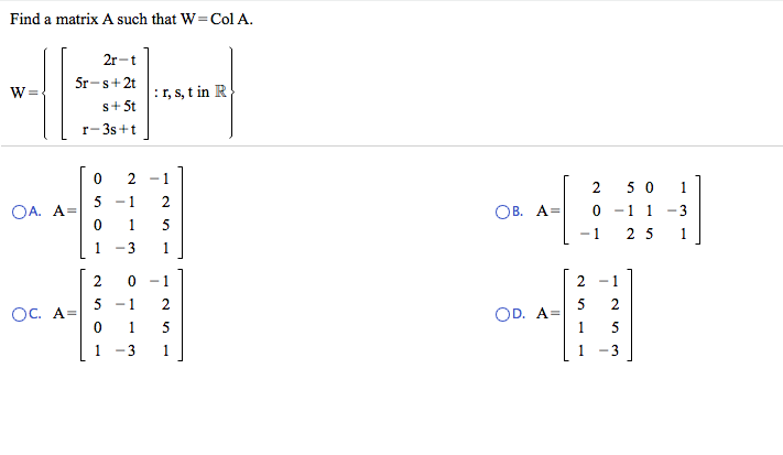 Solved Let A = and B = . It can be shown that matrix A is | Chegg.com
