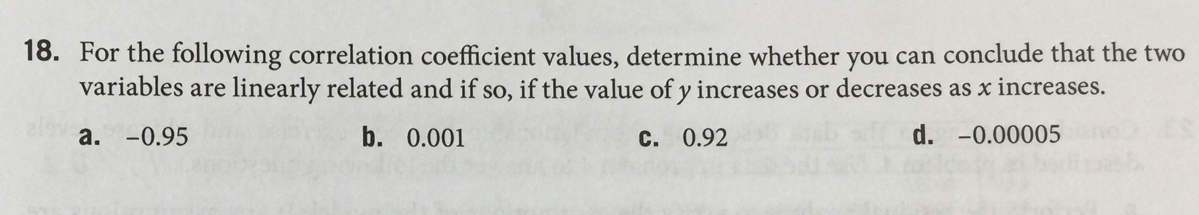 Solved For the following correlation coefficient values, | Chegg.com