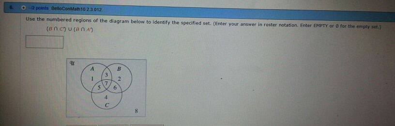 Solved Use the numbered regions of the diagram below to | Chegg.com